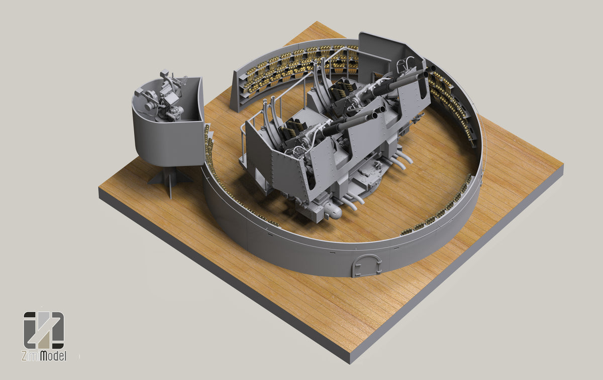 Zimi Model ZM53001 1/35 US Navy 40mm Quad Bofors AA gun mount – D-Day Hobbies